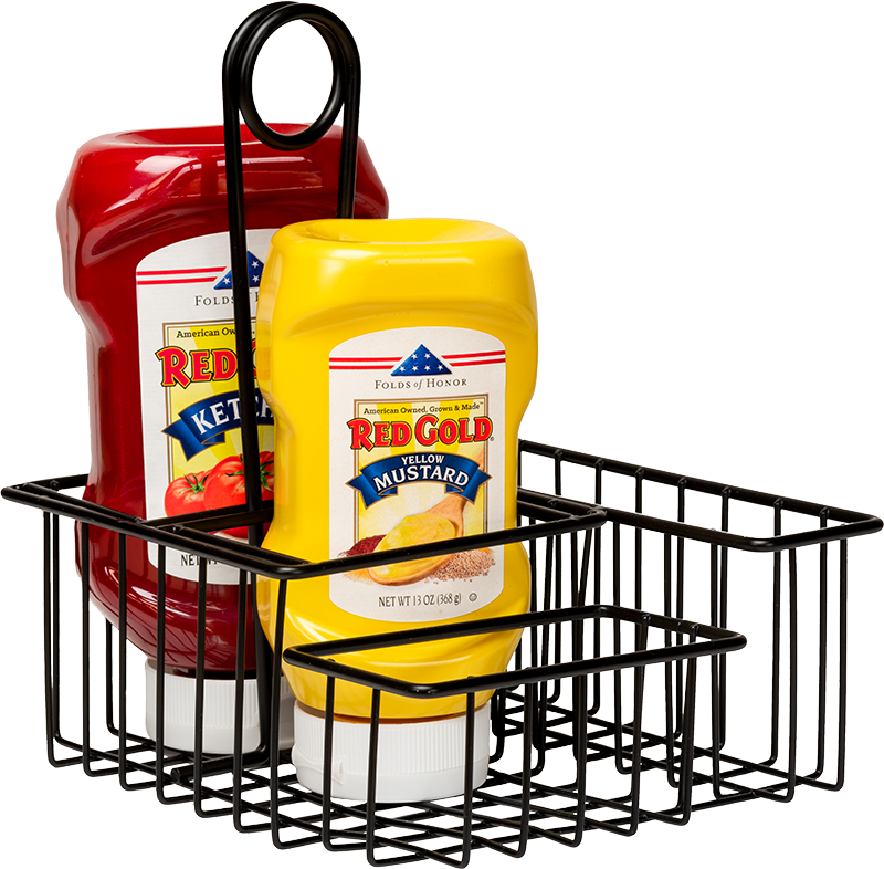 Red Gold Condiment Caddy - 12/Pack | Red Gold Ketchup Dispensers